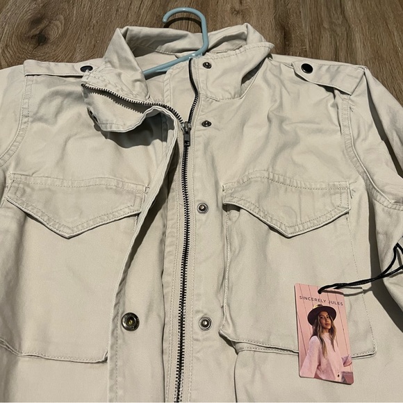 Sincerly Jules | Jackets & Coats | Ntw Cargo Jacket With Nice Metal ...